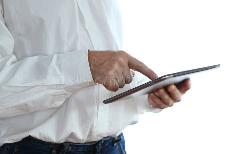 Touching a computer stock image. Image of computer, banner - 33581343