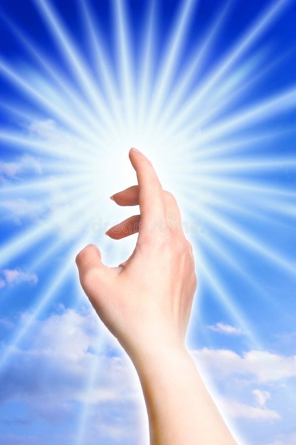 Touching divine light stock photo. Image of magic, psychological - 12304682