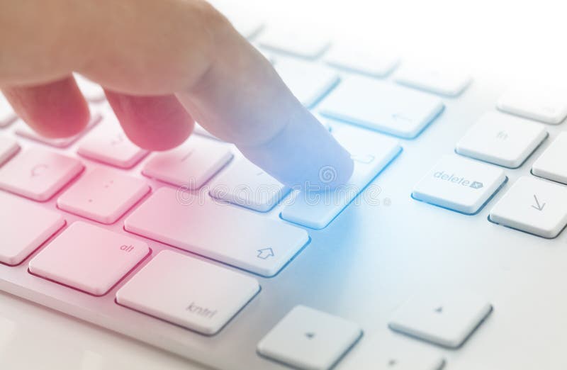 Touching enter key stock image. Image of data, computer - 44250145