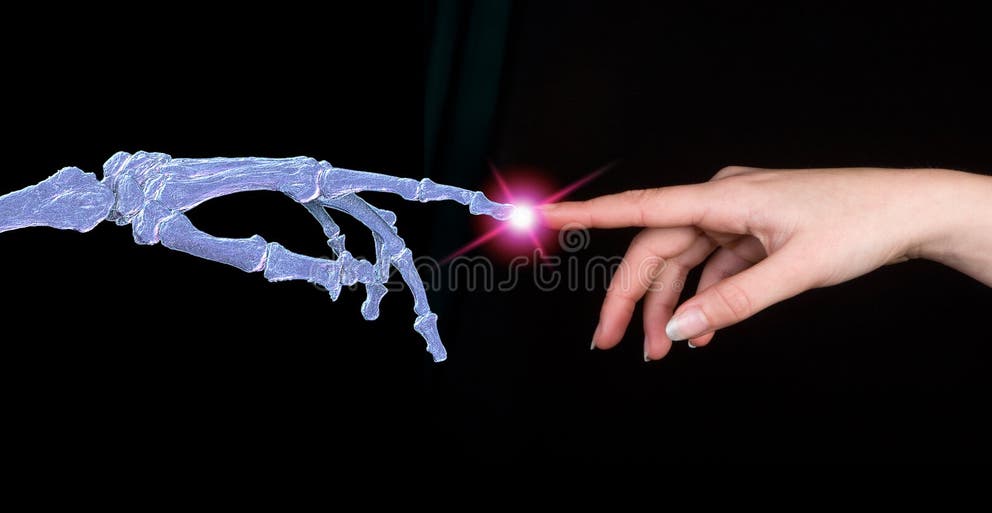 Touching fingers stock image. Image of reaching, flare - 5008425
