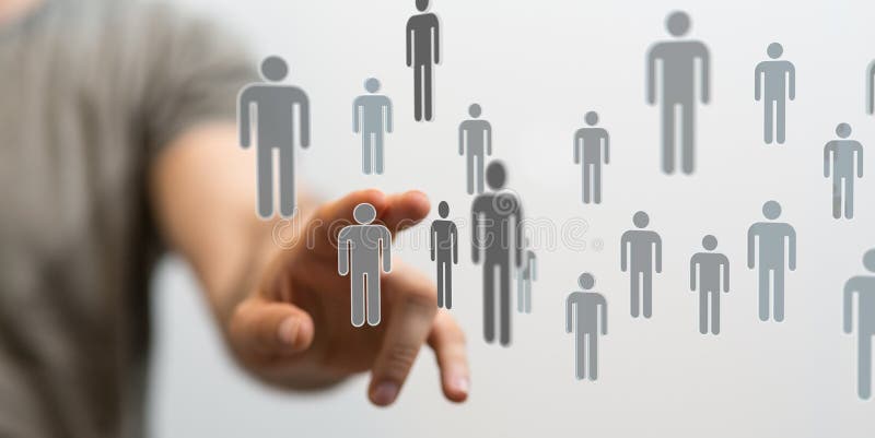 A Touching Global Network and Data Customer Connection Stock Image ...