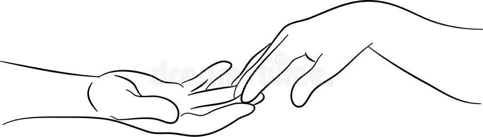 Two Hands Touching Fingers Stock Illustrations – 721 Two Hands Touching ...