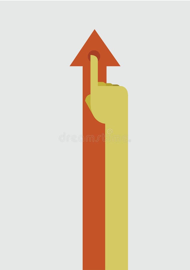 Touching a high graph stock vector. Illustration of increase - 42103490