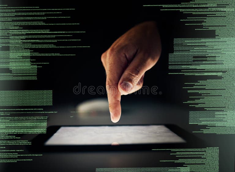 Touching His Way To Software Programming. an Unrecognizable Man ...