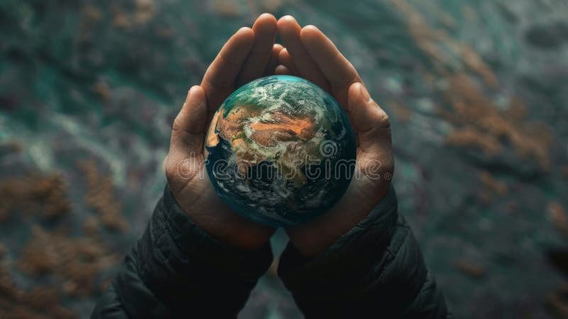 Child S Hands Holding Planet Earth with Care and Affection: Save and ...