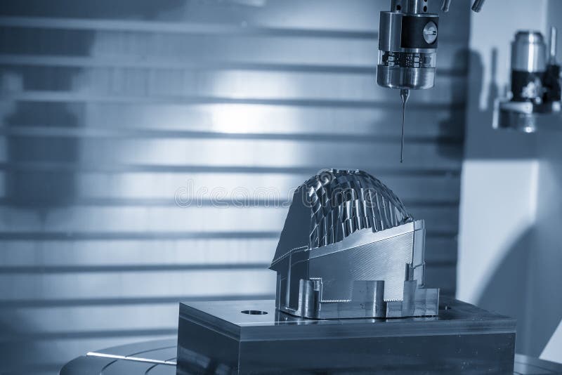 The Touching Probe Attached on CNC Milling Machine Checking Head Lamp ...