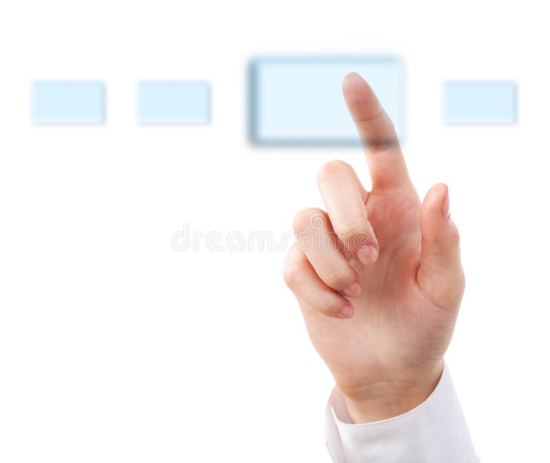 Hand print on sensor board stock illustration. Illustration of cyber ...