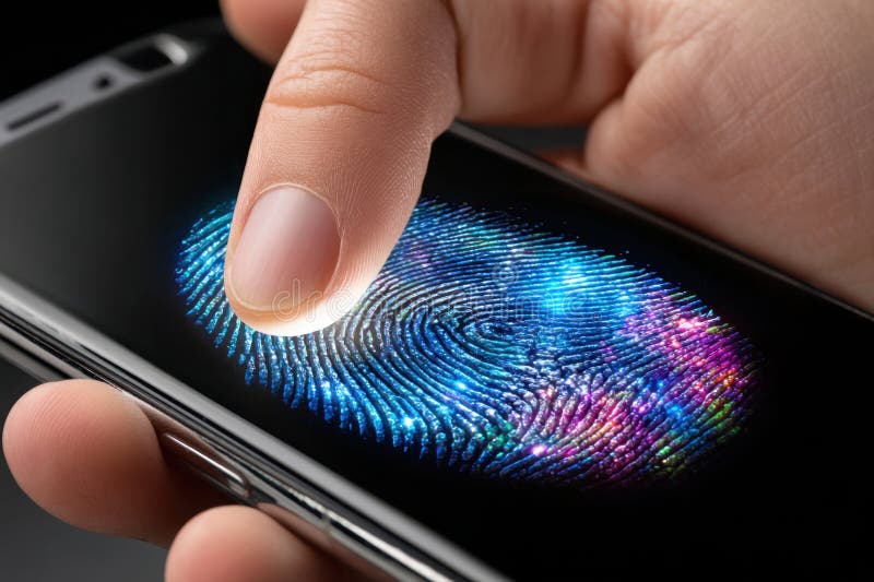 Touching a Smartphone Screen with a Colorful Fingerprint Scanning ...