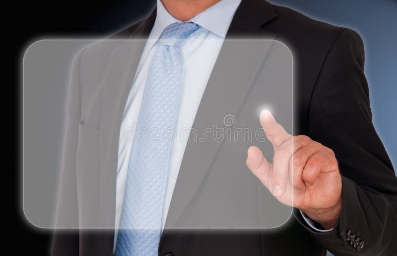 Touching touchscreen stock image. Image of instruction - 31763687