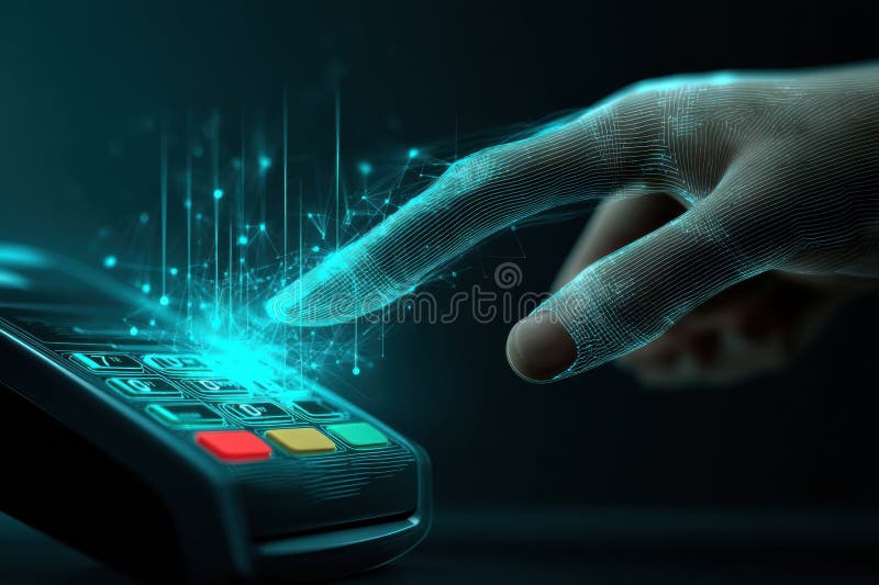 Touchless Payment System Activates Glowing Hand Scan Technology Digital ...