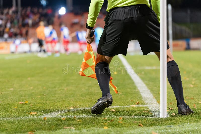 Touchline football referee stock image. Image of activity - 258528183