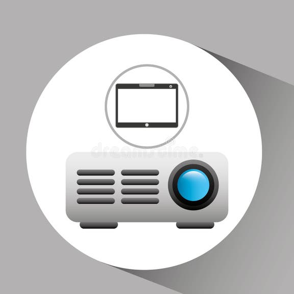 Touchpad Digital Video Beam Wireless Stock Vector - Illustration of ...