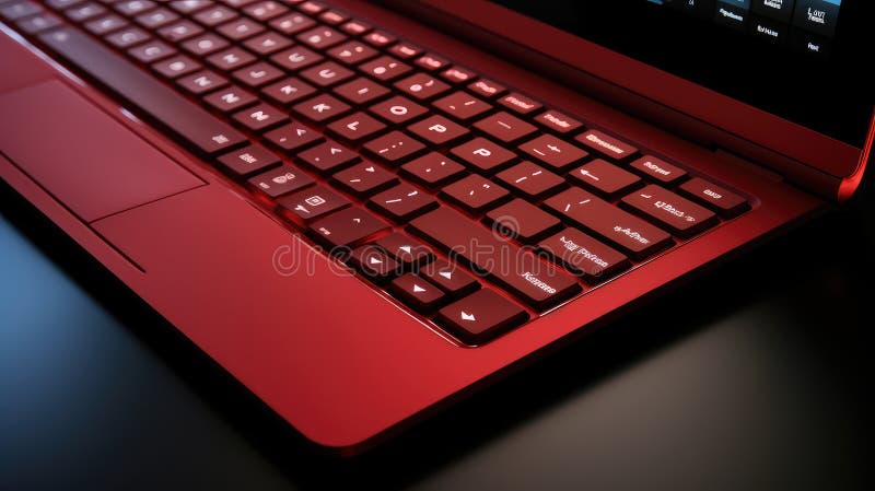 Touchpad red keyboard stock illustration. Illustration of device ...