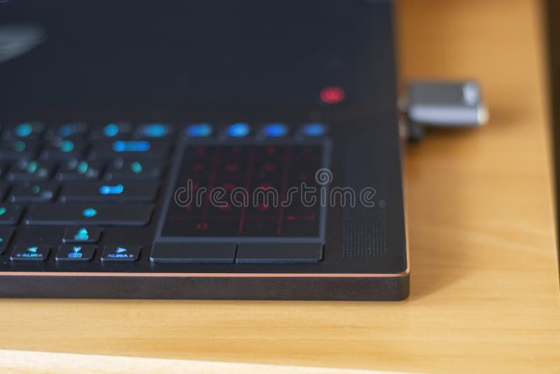 Touchpad with Touch Numeric Keypad Stock Image - Image of notebook ...