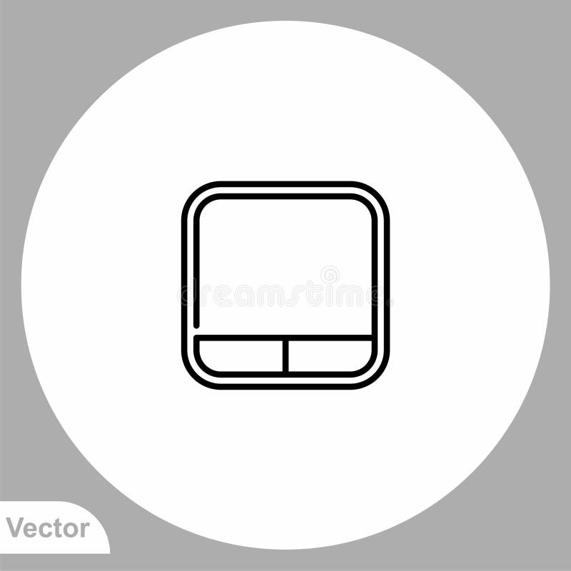 Touchpad Vector Icon Sign Symbol Stock Vector - Illustration of line ...