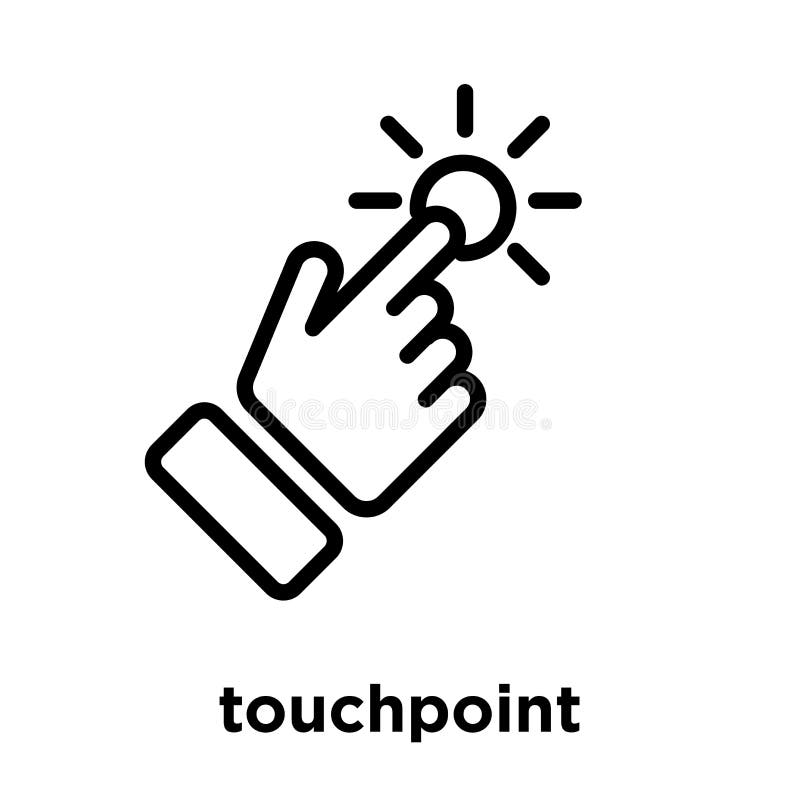Touchpoint Icon Isolated on White Background Stock Illustration ...