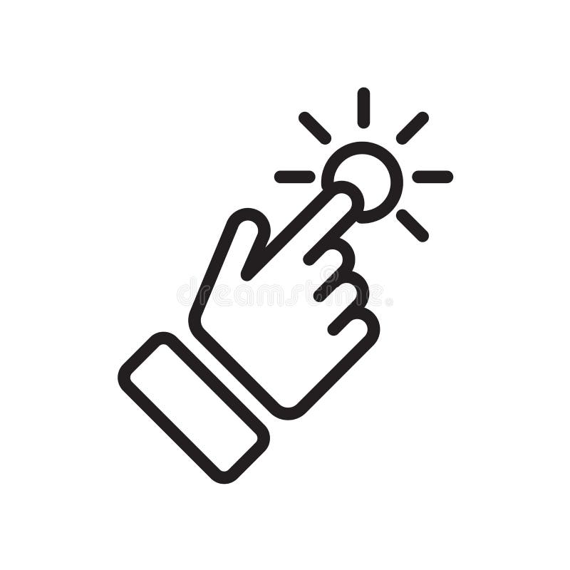 Touchpoint Icon. Click Here Sign. Vector Stock Vector - Illustration of ...