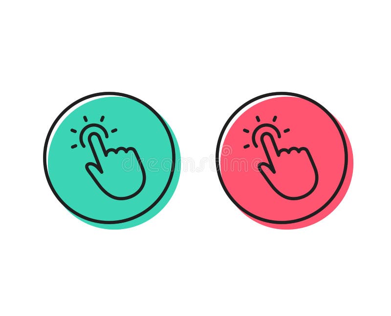 Touchpoint Line Icon. Click Here Sign. Vector Stock Vector ...