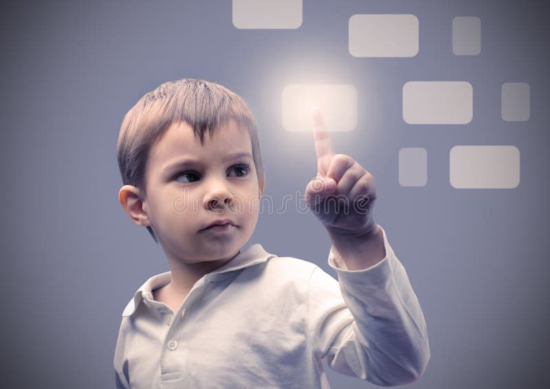 Touchscreen stock image. Image of young, caucasian, press - 13872447