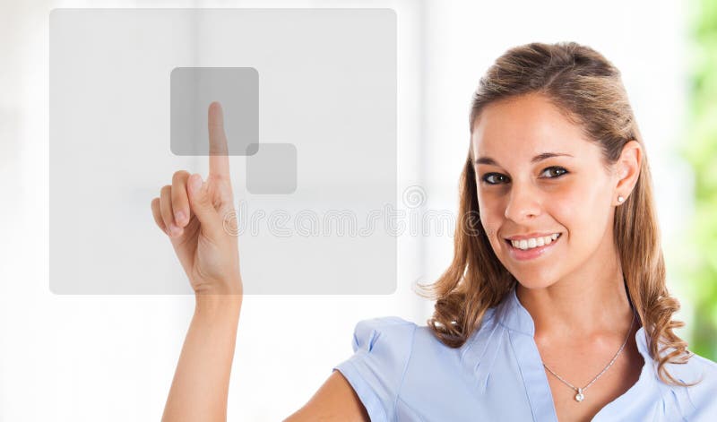 Touchscreen stock photo. Image of portrait, business - 23912568