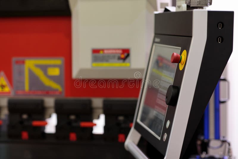 Touchscreen Control Panel of Manufacture Equipment Stock Image - Image ...