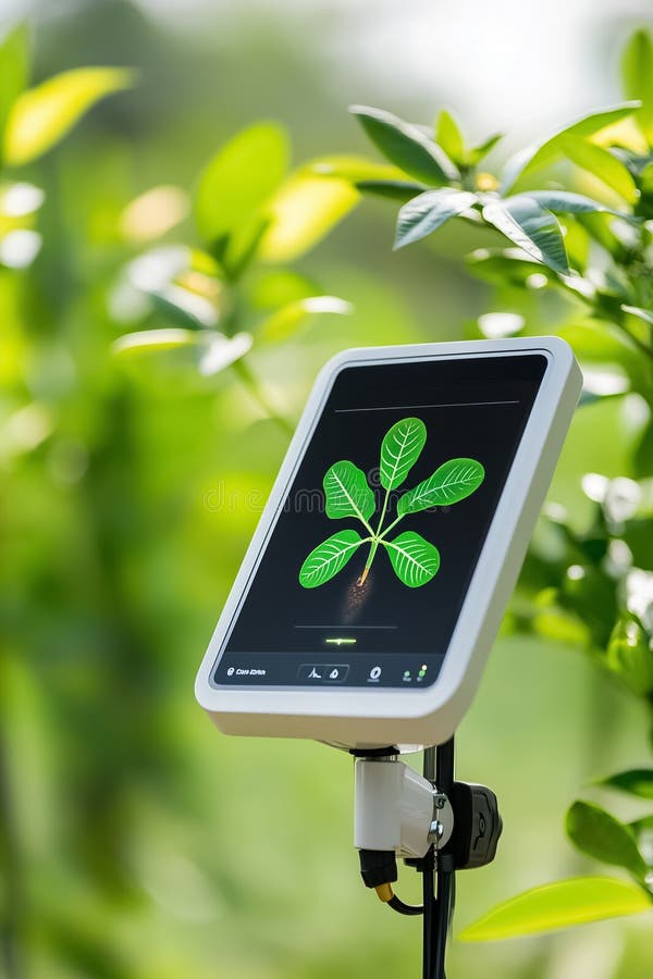 Touchscreen Control Panel Actively Shows Soil Moisture Data and ...