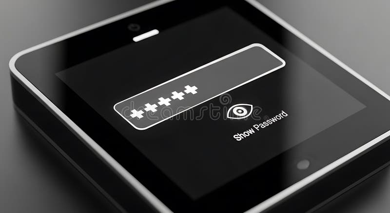 A Touchscreen Device Displays a Password Entry Interface. the Screen ...