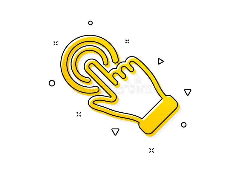 Touchscreen Gesture Icon. Click Hand Sign. Push Action. Vector Stock ...