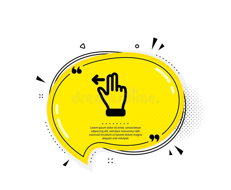 Touchscreen Gesture Icon. Slide Left Arrow Sign. Swipe Action. Vector ...