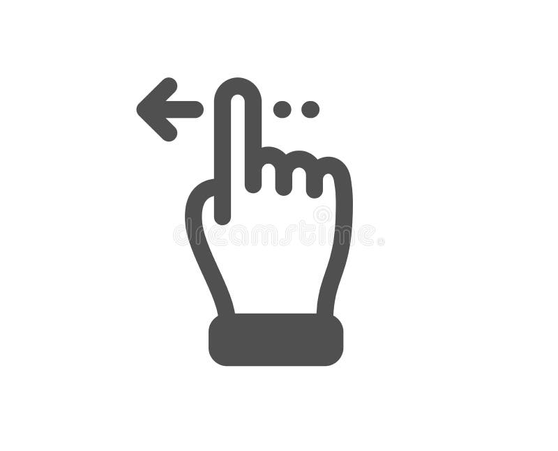 Touchscreen Gesture Icon. Slide Left Arrow Sign. Swipe Action. Vector ...