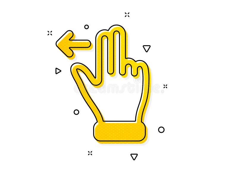 Touchscreen Gesture Icon. Slide Left Arrow Sign. Swipe Action. Vector ...