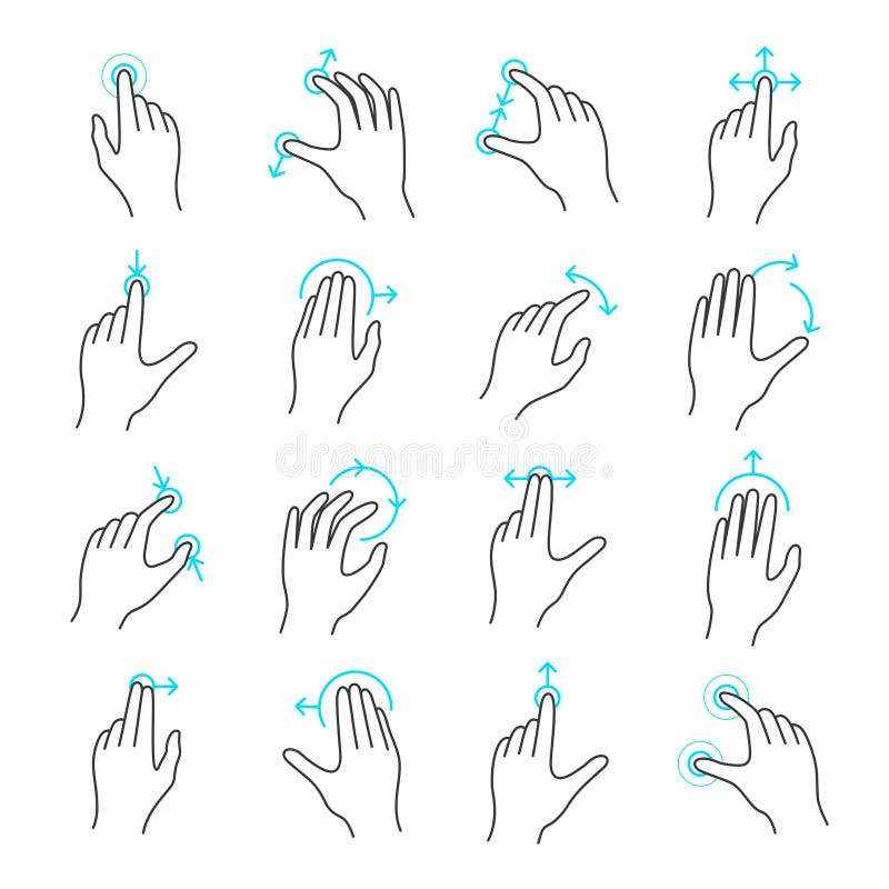 Woman`s Hand Icon Line. Vector Illustration of Female Hands of ...
