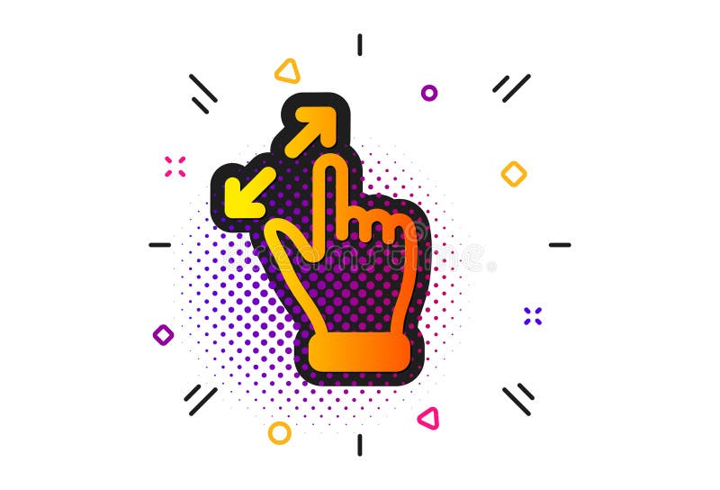 Touchscreen Gesture Icon. Zoom in Sign. Action Arrows. Vector Stock ...