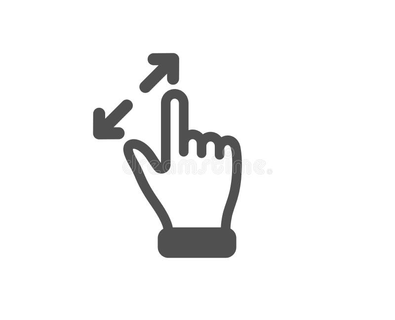 Touchscreen Gesture Icon. Zoom in Sign. Action Arrows. Vector Stock ...