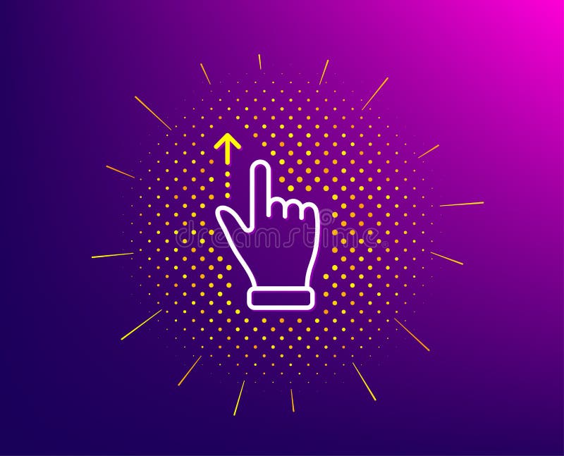 Touchscreen Gesture Line Icon. Slide Up Arrow Sign. Swipe Action ...