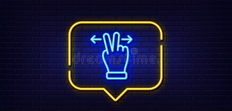 Touchscreen Gesture Line Icon. Slide Arrow Sign. Swipe Action. Neon ... Touchscreen Gesture Line Icon. Slide Arrow Sign. Swipe Action. Neon ...