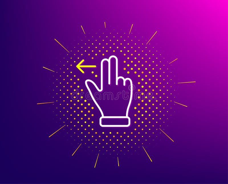 Touchscreen Gesture Line Icon. Slide Left Arrow Sign. Swipe Action ... Touchscreen Gesture Line Icon. Slide Left Arrow Sign. Swipe Action ...