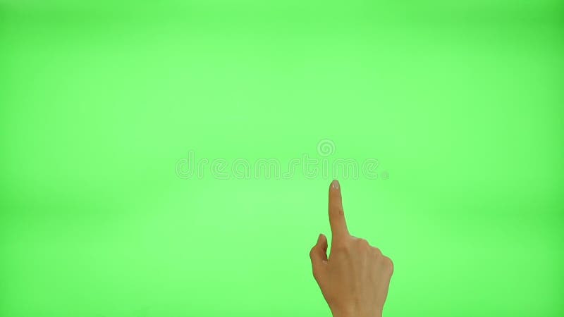 17 Touchscreen Gestures - Female Hand, on a Green Screen Stock Footage ...