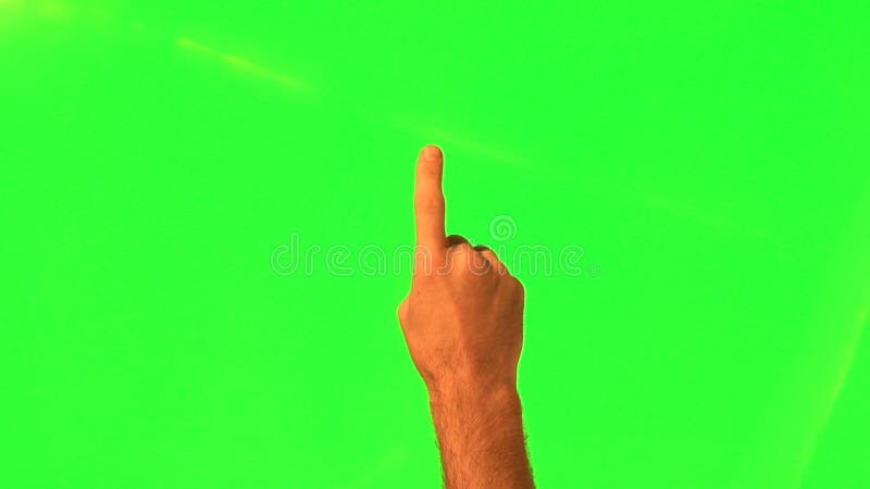 17 Touchscreen Gestures - Female Hand, on a Green Screen Stock Footage ...