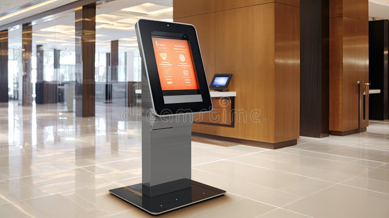 Touchscreen Hotel Technology Stock Illustration - Illustration of ...