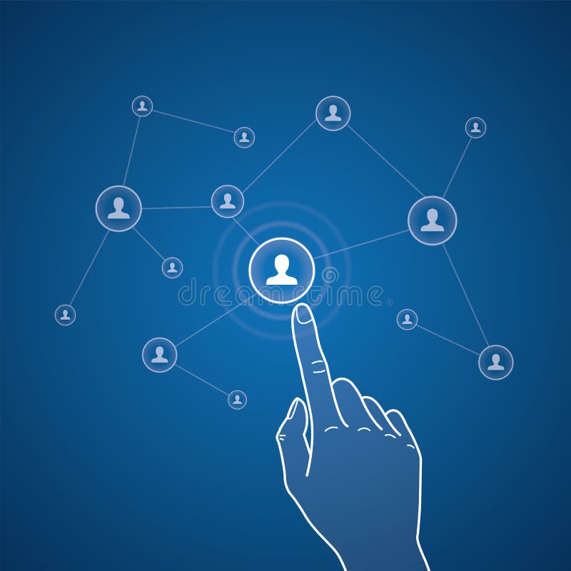 Touchscreen Illustration, Select Profile Stock Vector - Illustration of ...