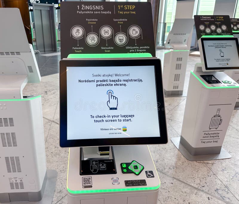 Touchscreen Interface for Baggage Drop with Step-by-step Instructions ...