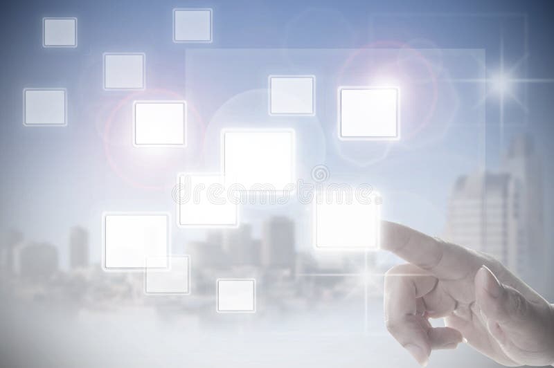 Touchscreen interface stock photo. Image of finger, communication ...
