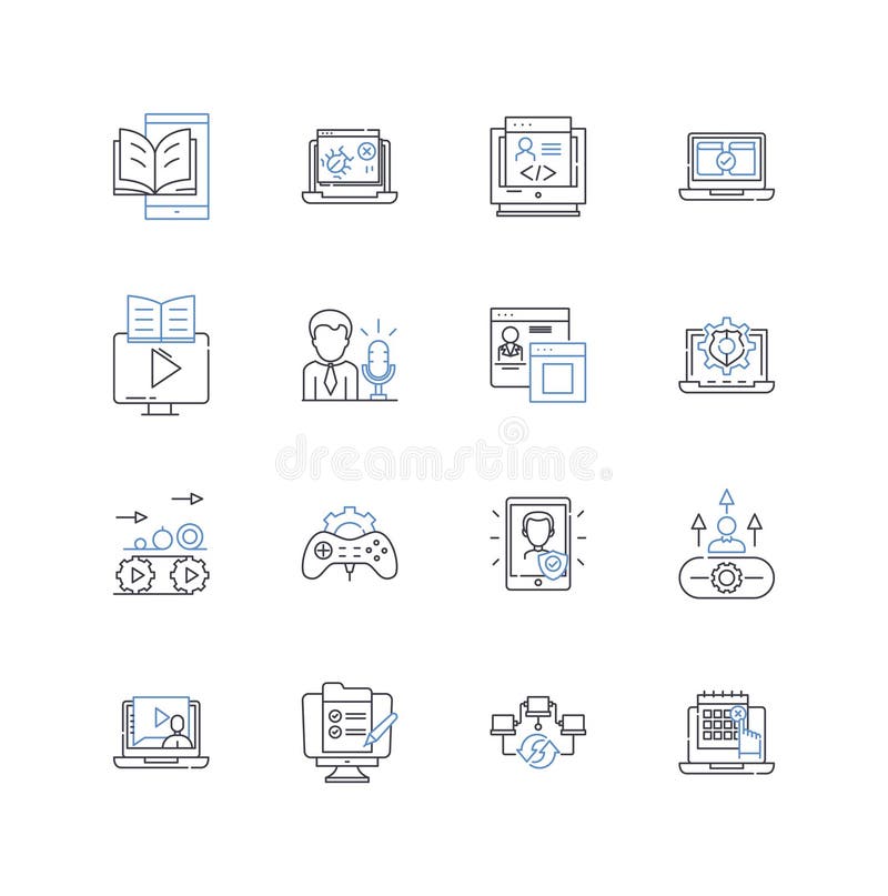 Touchscreen Line Icons Collection. Responsive, Intuitive, Sensory ...