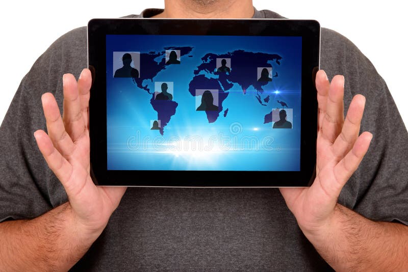 Touchscreen stock image. Image of caucasian, leap, looking - 32655649