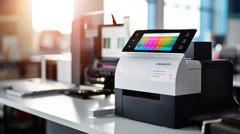 Touchscreen Printing Equipment Stock Illustration - Illustration of ...