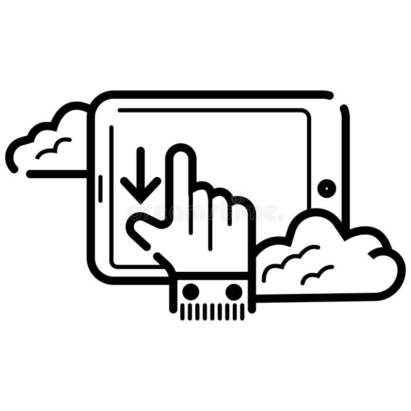 Touchscreen Sliding Icon Vector Illustration Stock Vector ...