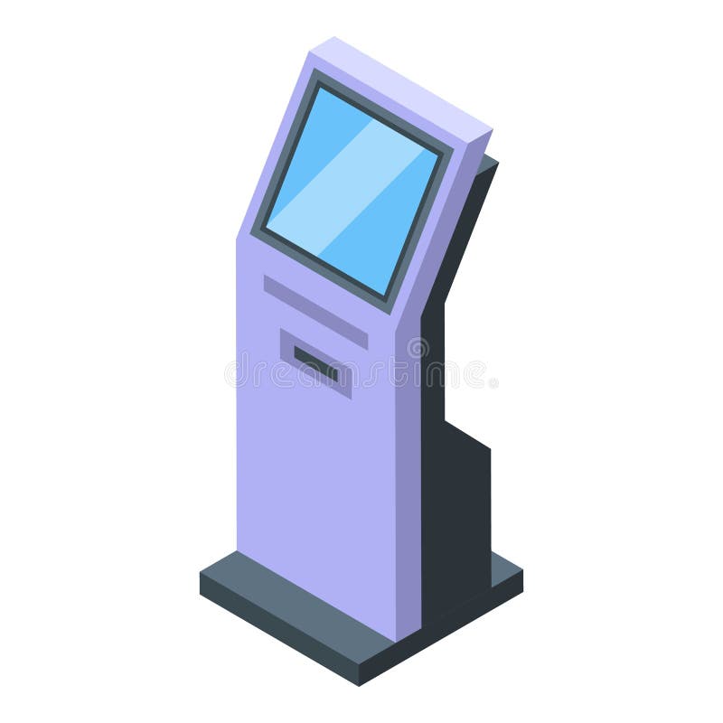 Touchscreen Terminal Icon Isometric Vector. Hand Mobile Stock Vector ...