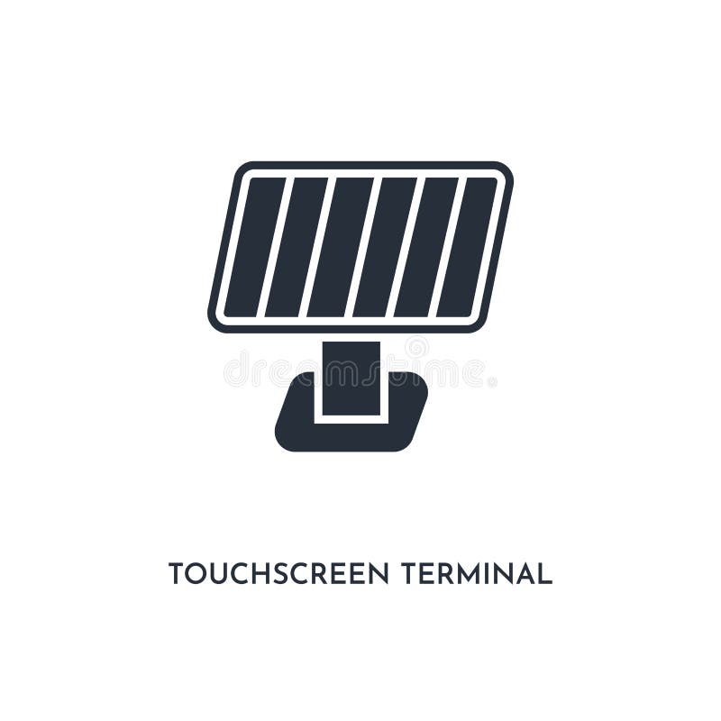 Touchscreen Terminal Icon. Simple Element Illustration. Isolated Trendy ...