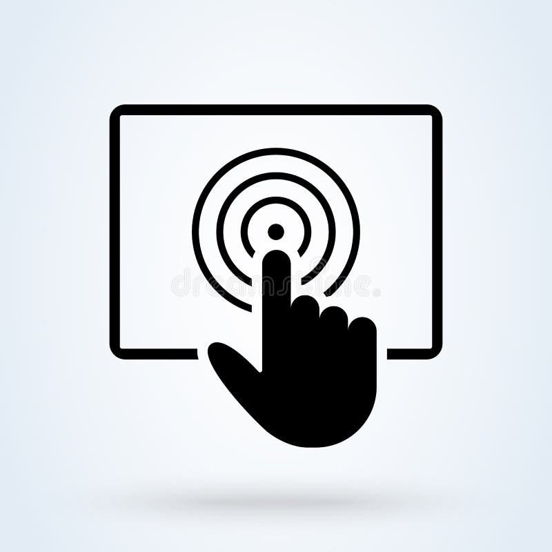 Touchscreen, Touch Gesture Icon. Digital Interaction Symbol. Finger ...